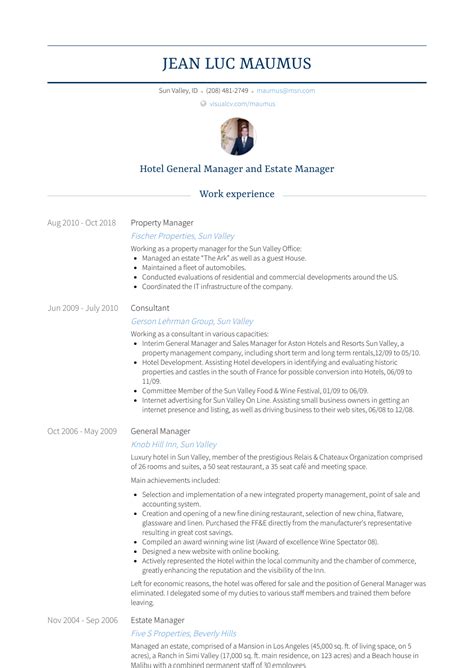 Property Manager Resume Samples And Templates Visualcv