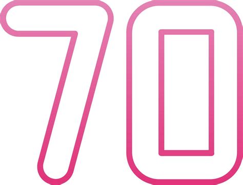 Seventy Line Gradient Icon 47369034 Vector Art At Vecteezy