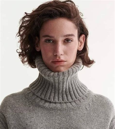 Grey Pushing Tn Turtle Neck Turtleneck Sweater Women