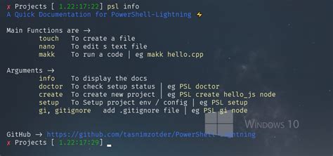 Github Tasnimzotderpowershell Lightning Powershell Cli Tool For