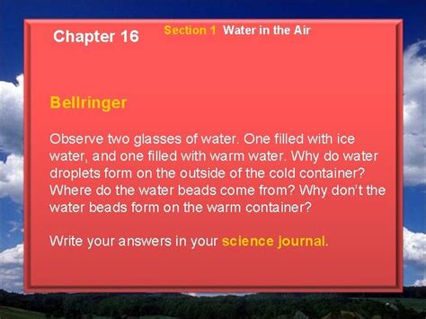 Chapter Understanding Weather Table Of Contents Section