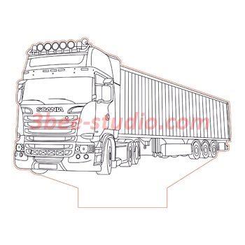 Scania BR JN Truck D Illusion Lamp Plan Vector File Bee Studio