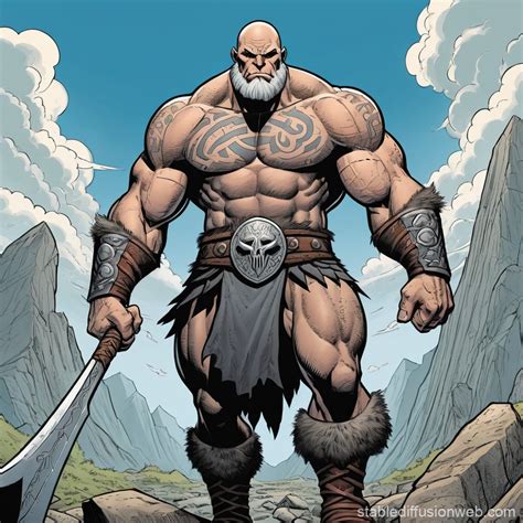 A Goliath Who Path Of The Giant Barbarian Whos Skin Is Gray Stone