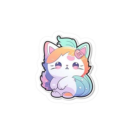 Kawaii Cat Vinyl Sticker Waterproof Sticker Cat Sticker Laptop