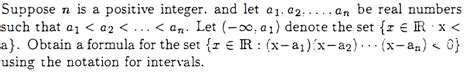 Solved Suppose n is a positive integer and let a₁ Chegg com