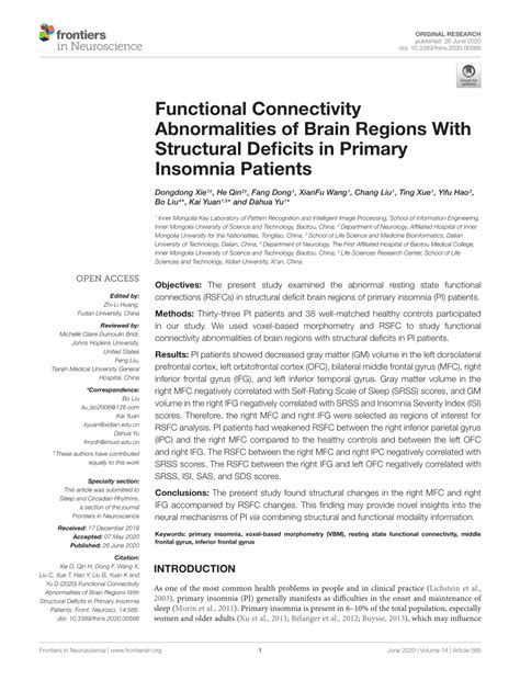 Pdf Functional Connectivity Abnormalities Of Brain Regions With