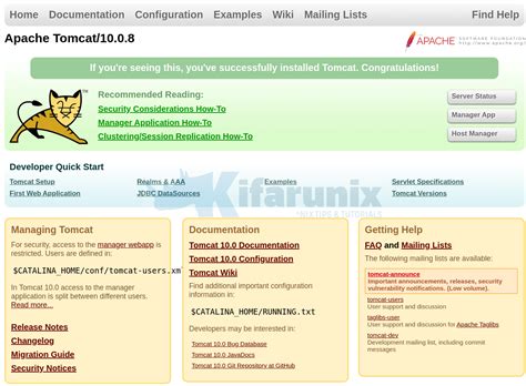 Install Apache Tomcat On Rocky Linux 8