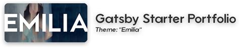 Gatsby Starter Portfolio Emilia Codesandbox