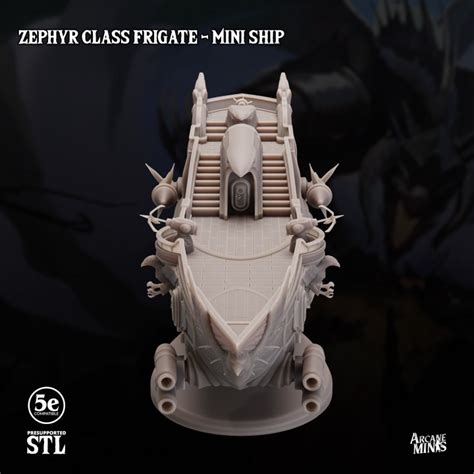 3d Printable Zephyr Assault Frigate Mini Ship By Sordane Publishing