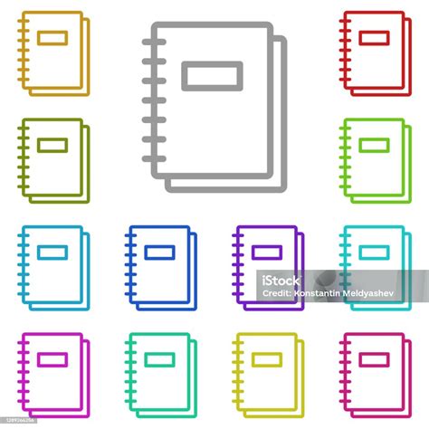 Book Multi Color Icon Simple Thin Line Outline Vector Of Book Icons For Ui And Ux Website Or