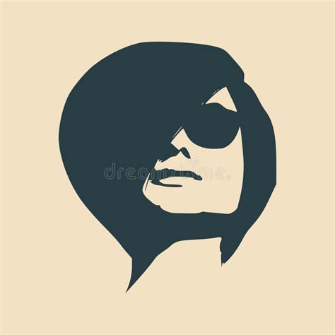 Portrait Of Beautiful Woman In Black Sunglasses Stock Vector