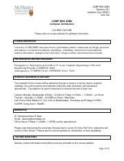 Compeng 4dm4 Outline Fall2020 0 Pdf COMP ENG 4DM4 Section S C01