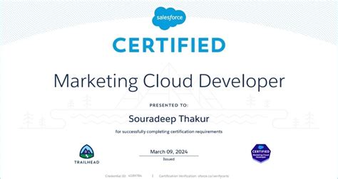 Souradeep Thakur On Linkedin Trailhead Salesforcecertified Salesforce Salesforcemarketingcloud