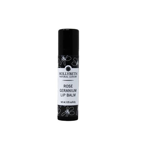 Hollybeth Natural Luxury Rose Geranium Lip Balm Hollybeth Organics
