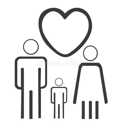 Love Dad Son And Mom Stock Illustration Illustration Of Love