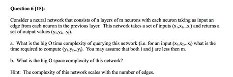 Solved Question Consider A Neural Network That Chegg