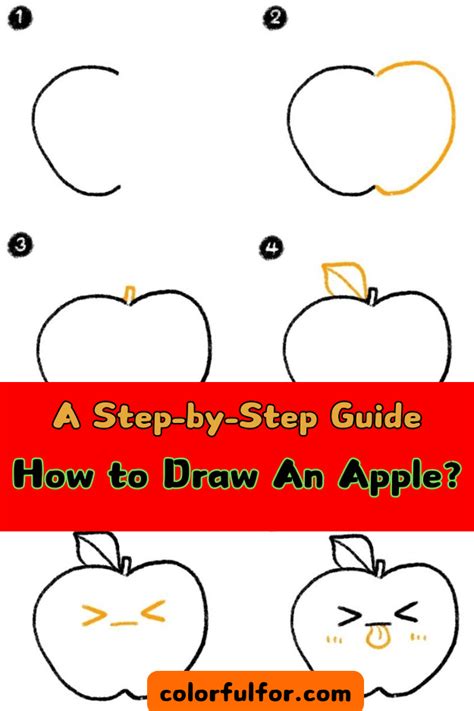 How To Draw A Cute Apple A Step By Step Guide Colorfulfor