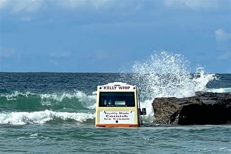 Ice Cream Truck Gets Washed Out To Sea