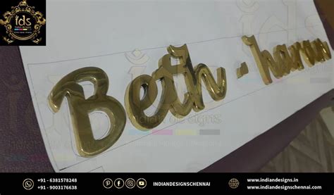 Golden Polished Brass Solid Letters For Commercial At Rs 200inch In
