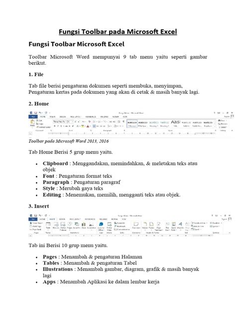 Fungsi Toolbar Pada Microsoft Excel Pdf