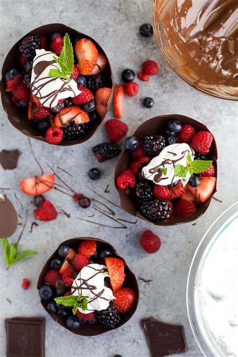Diy Chocolate Bowls With Berries And Coconut Whipped Cream Recipe