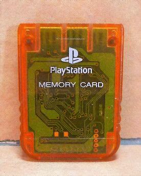 Official Sony Playstation Clear Orange Memory Card W Case All Gaming Consoles Metro
