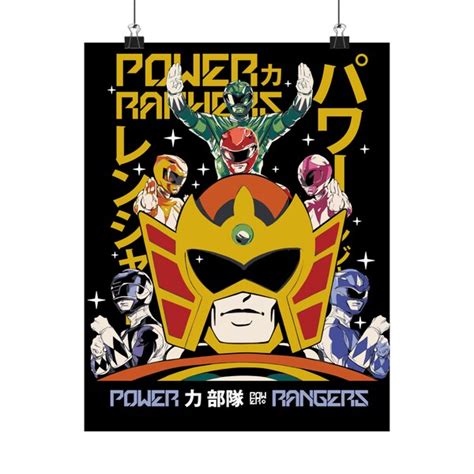 Mighty Morphin Power Ranger Poster Etsy