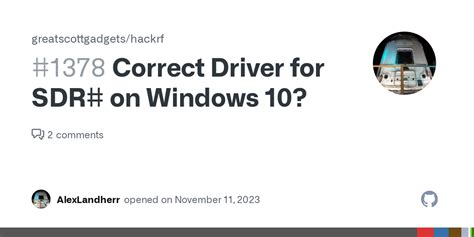Correct Driver For Sdr On Windows 10 · Issue 1378