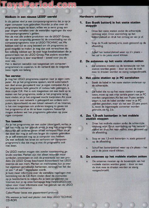 Lego 8483 Cybermaster With Storage Case Instructions And Parts List