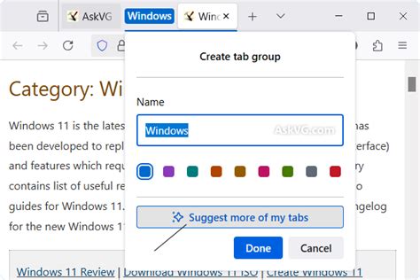 Enable Or Disable Ai Powered Smart Tab Groups Suggestions In Firefox