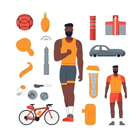 Premium Ai Image A Sports Man Flat Vector Illustration Daily