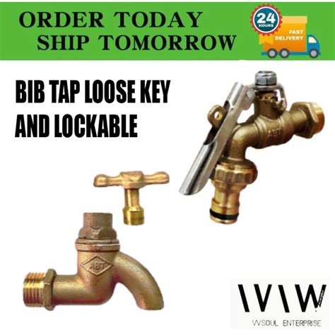 Brass Loose Key Bib Tap Kepala Paip Air Dengan Kunci Bib Water Pipe