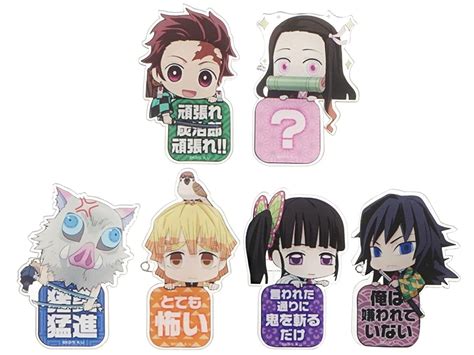 Buy CosplayStudio Kimetsu No Yaiba Chibi Buttons Set 6 Demon Slayer