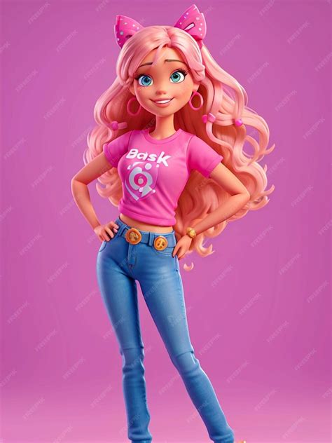 Premium Ai Image Barbie Full Body Blue Eyes Smiling