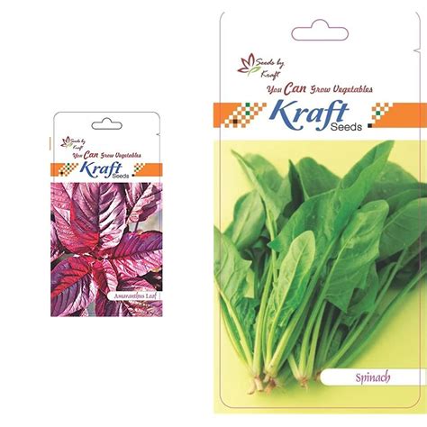 Kraft Seeds Amaranthus Leaf Redcholai Red Saag 500 Seeds By Kraft