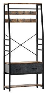 YITAHOME Coat Rack Stand With Shoe Storage Floorstanding Hall Tree With Bench Foldable