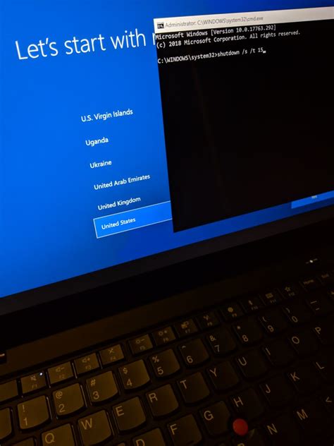 How To Shutdown Laptop During Windows Or Windows Initial Setup Set Up Windows J D Hodges