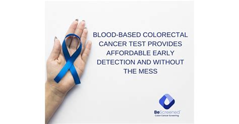 Bescreened Blood Based Colorectal Cancer Test Available At Any Lab Test