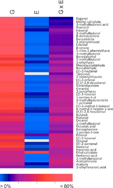 Heat Map Showing The Effect Of Genotype G Environment E And The