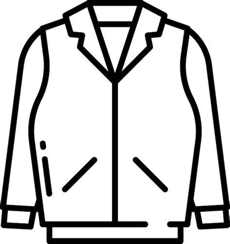 Premium Vector Leather Jacketsolid Outline Vector Illustration