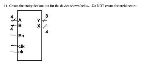 11 ﻿create The Entity Declaration For The Device
