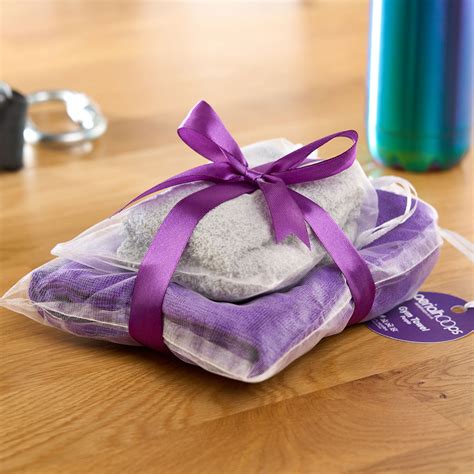 Purple Towel And Fluffy Grey Socks T Set I Love Hoop Aerial Hoops