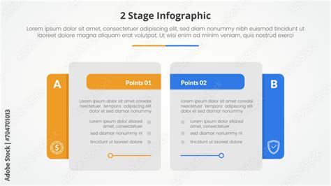 Points Stage Template For Comparison Opposite Infographic Concept For Slide Presentation With