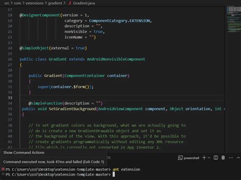 i try to understand how to make an extension extension development