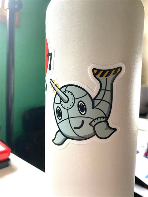 Robot Narwhal Sticker Etsy