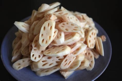 Sliced Vegetable Lotus Root Stock Image Image Of Preparation