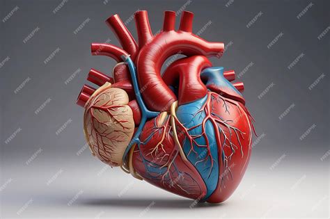 Premium Photo Human Heart Anatomy Model With Medical Concept