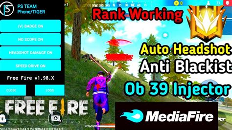 Ob39 Free Fire Hack 🤯 Auto Headshot Panel Injector Ff Max 🎯 After Ob39