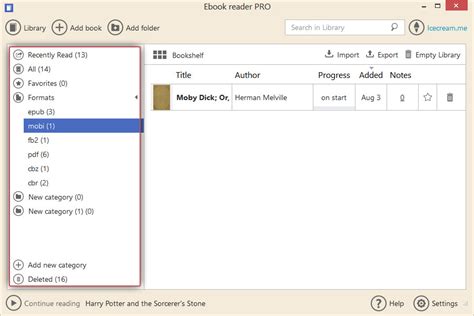 Open Mobi Files With Mobi Reader Icecream Apps