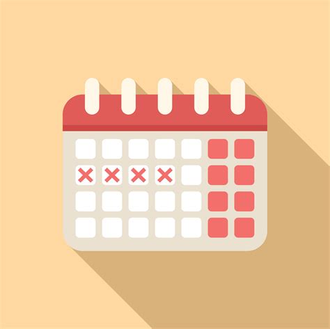 Flat Design Calendar With Marked Dates 46039132 Vector Art At Vecteezy